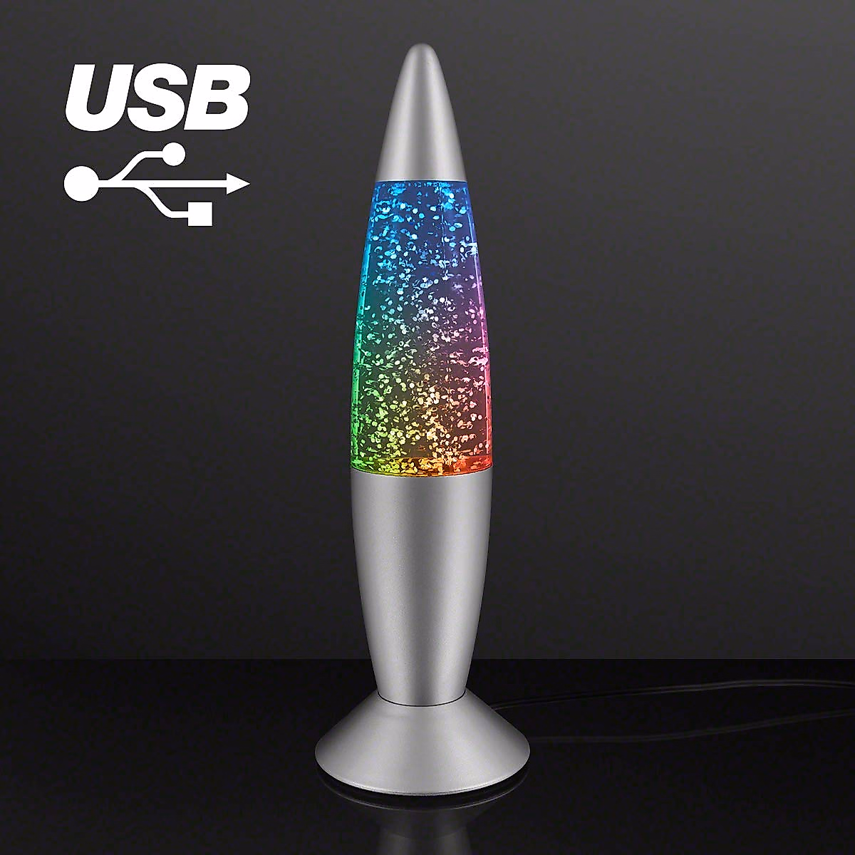 FlashingBlinkyLights Mini Groovy Glitter Lamp USB Mood Light