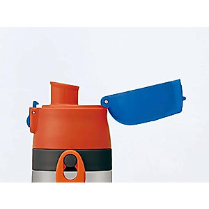 Skater SKDC4 Children's Water Bottle, 2-Way, Direct Drinking, One-Touch Cup Included, Super Mario, Diameter 2.7 x Height 9.1 inches (68 x 230 mm), 15.2 fl oz (430 ml), Stainless Steel, Kids Boys