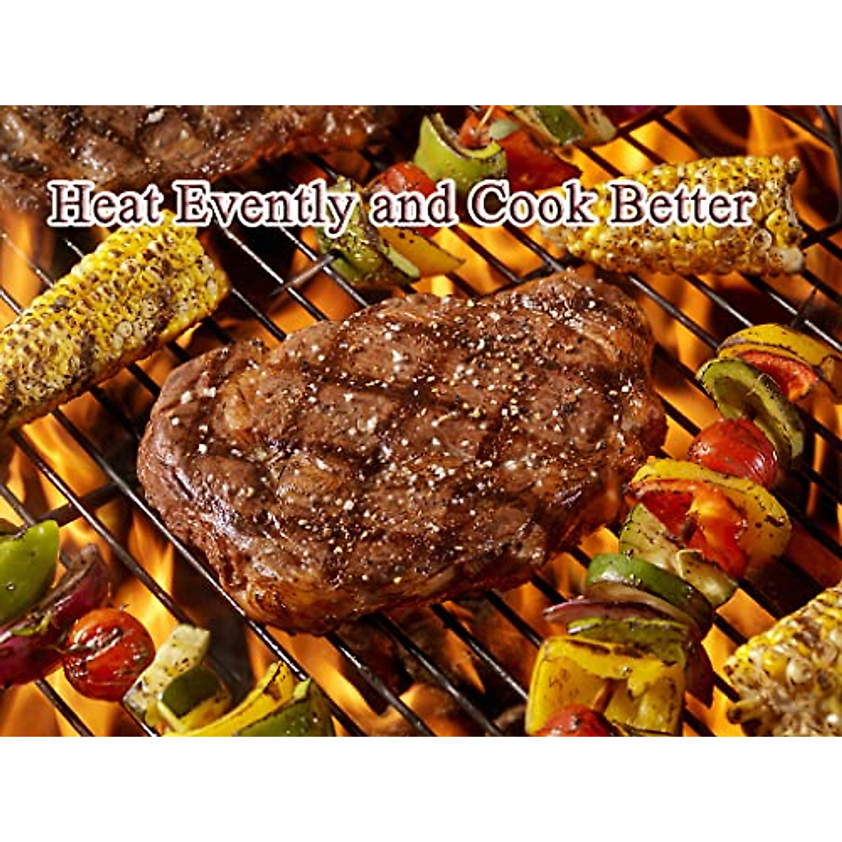 QuliMetal 19.5" 304 Stainless Steel Cooking Grates and 17.5 Inches Flavor Bars for Weber Genesis 300 310 E310 E320 E330 S310 S320 S330 Grills with Front Controls