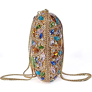 MOSSMON Crystal Evening Clutch Bag Sparkling Bride Wedding Party Purse for Women