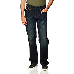 True Religion Men's Ricky Straight Leg Jean with Back Flap Pockets, GGJD Last Call, 32