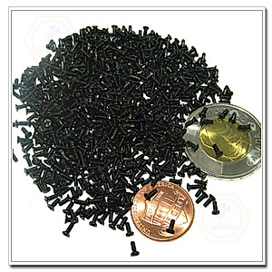 100pcs M2.5×4mm Black Carbon Steel Phillips Cross Countersunk Head (Flat Head) Screws Bolts GB819