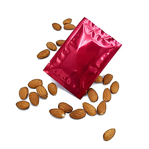 QQ Studio 200 PCS Metallic Mylar Foil Open Top Sealable Bags (7x10cm (2.7x3.9"), Red)