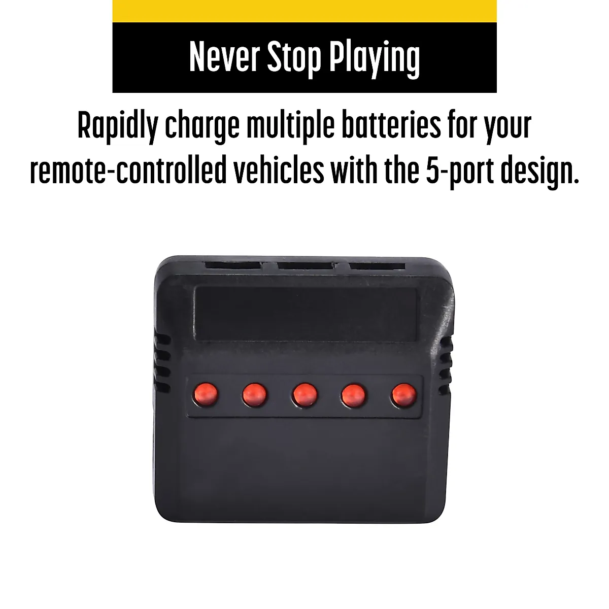 Top Race Drone Batteries - RC Charger 1-6S AC/DC 80W and Battery Charger DC 3.7V 1S 1 Cell RC Charger Micro 5 Ports with LED Indicator - Drone Battery Charger - Wide Type Compatibility Remote, Droid