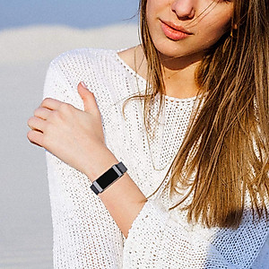 ZWGKKYGYH Compatible with Fitbit Charge 3 and Charge 4 Bands for Men Women, Stainless Steel Metal Mesh Band Magnetic Strap Replacement for Charge 4/Charge 4SE/Charge 3/Charge 3SE, Large Space Gray