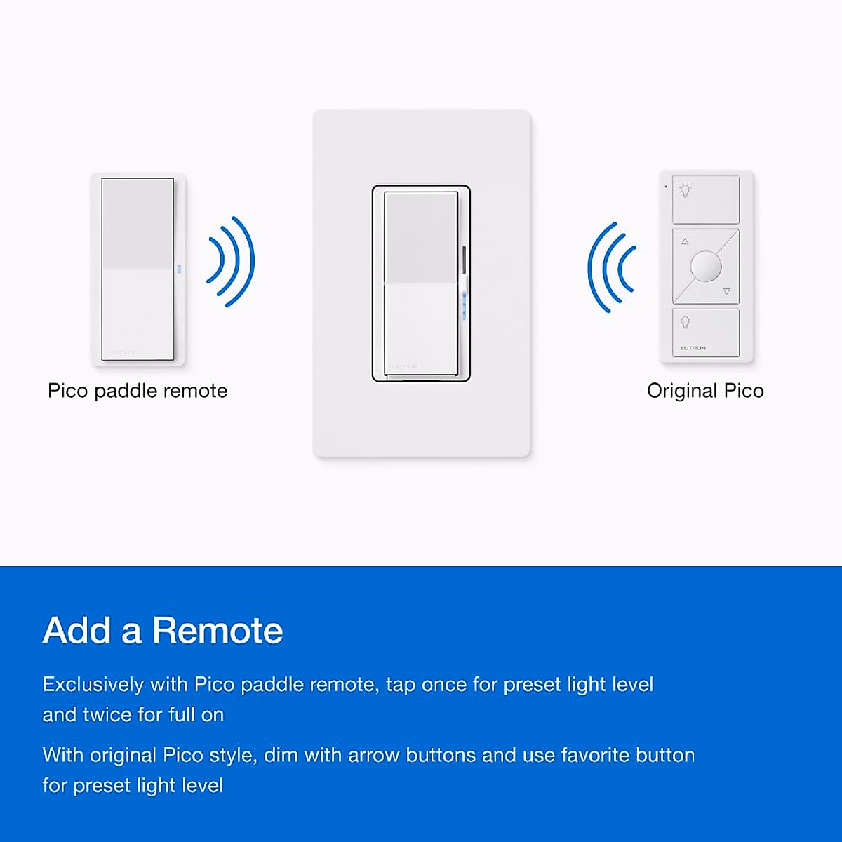 Lutron Diva Smart Dimmer Switch for Caseta Smart Lighting (Lutron Smart Hub Required), for LED Lights, 150 Watt, Single-Pole/3Way, No Neutral Required, DVRF-6L-LA, Light Almond