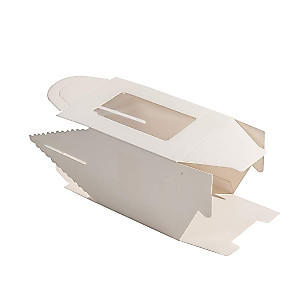 ihomecooker 25 Pcs Single White Cupcakes Containers Gift Boxes with Window Inserts Handle for Wedding Candy Boxes