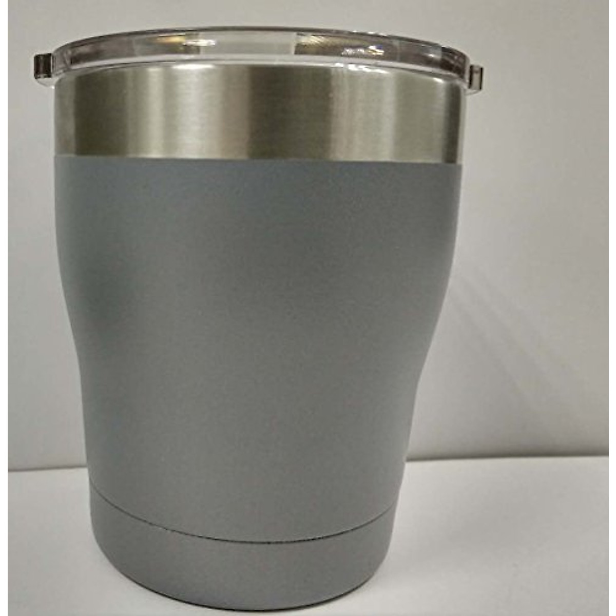 Tahoe Trails 10 oz Stainless Steel Tumbler Vacuum Insulated Double Wall Travel Cup With Lid, Metallic Gray