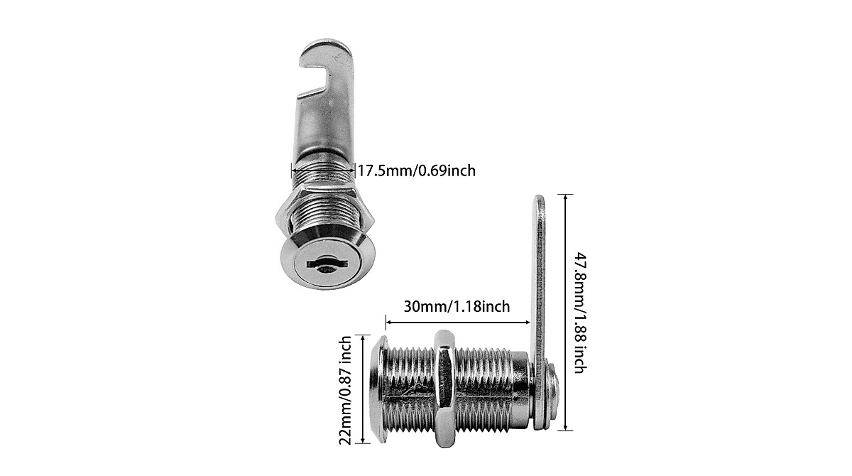 MoHern 6-Pack Cabinet Locks with Keys | Secure Drawer & RV Locks