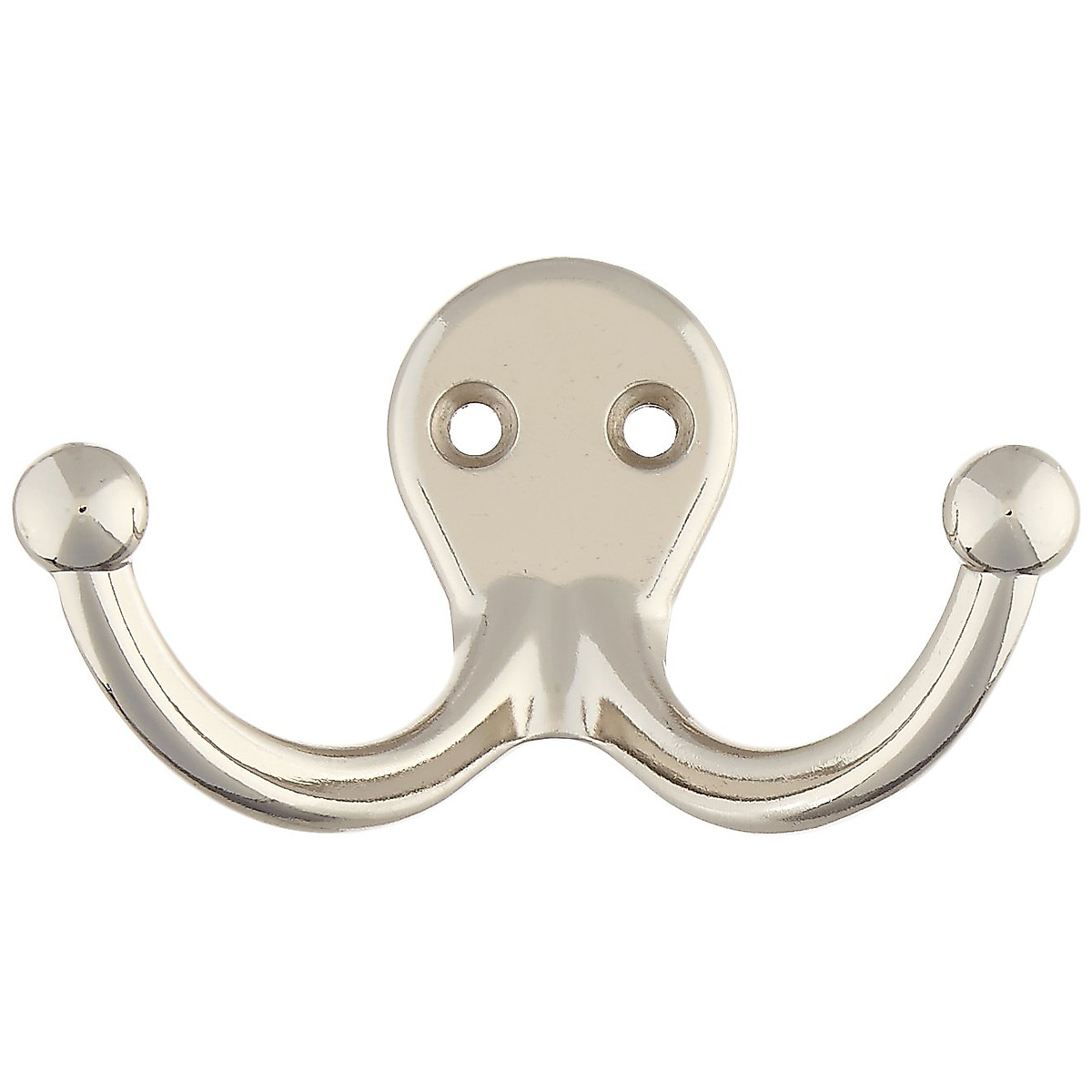 National Hardware N199-232 V163 Double Clothes Hooks in Nickel, 2 pack