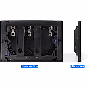 Dual Flush Actuator Plate Front Actuation Compatible with Geberit 115.770.46.6, Matte Black