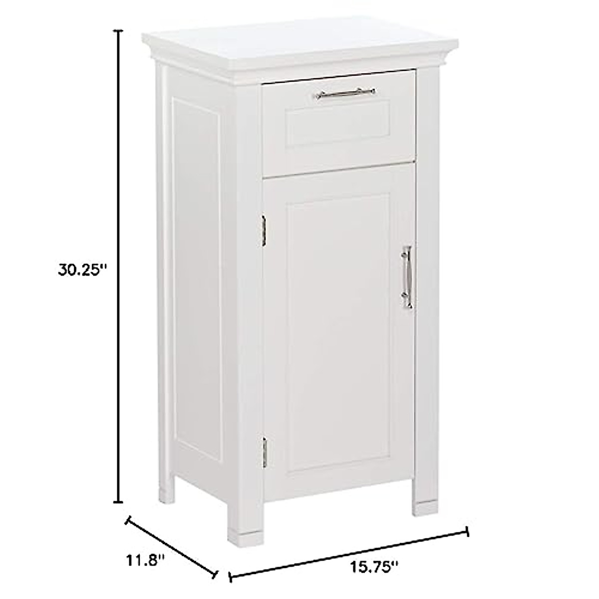 RiverRidge 06-037 Somerset Single Door Floor Storage Cabinet, White