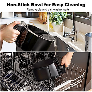 Willz Small Compact Electric Air Fryer Oil Free Quick Cook with Time & Temperature Control & Auto Shut Off Feature, Non-Stick Air Fry Basket, 2.6 Quart, 1200W, Black