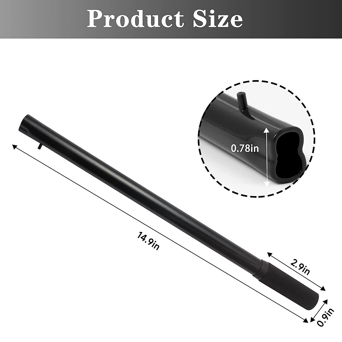 DDSPAL 2 ton Horizontal Hydraulic Jack Handle Jack Pole Lever Automotive car Jack Accessories Black (Color : Black)