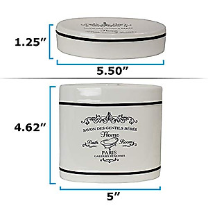 Blue Donuts 4 Piece Paris White Bath Accessory Set