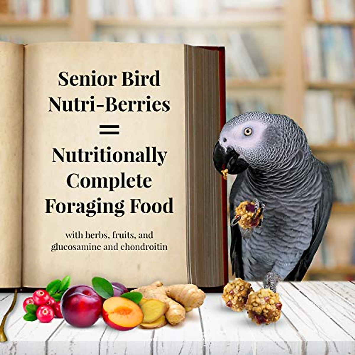 LAFEBER'S Senior Bird Nutri-Berries Pet Bird Food, Made with Non-GMO and Human-Grade Ingredients, for Parrots, 10 oz