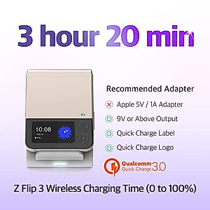 2C2Y for Galaxy Z Flip 4 Wireless Charger Compatible with Samsung Galaxy Z Flip 4, Z Flip 3, Z Flip 2 Qi-Certified 10W Fast Wireless Charging Stand (White)