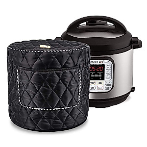 6QT/8QT Electric Pressure Cookers Decorative Pocket Electric Pressure Pot Dust Cover Small Kitchen Appliances Accessories (6 Quart, Black)