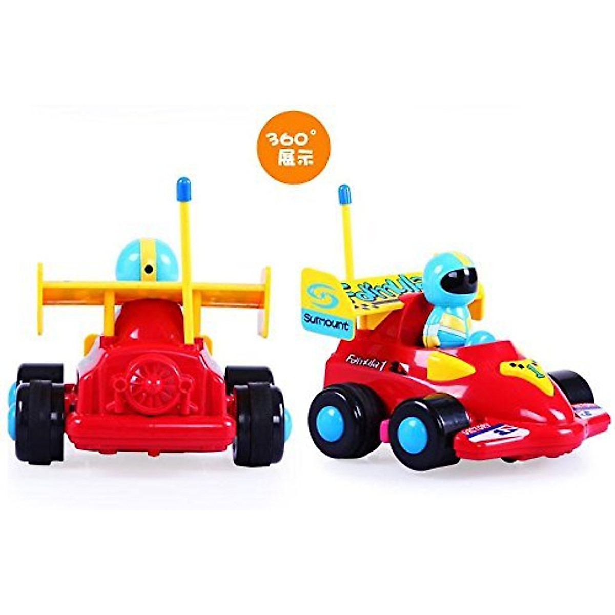 PowerTRC RC Remote Control Formula Racing Car with Racing Driver Action Figure for Boys & Girls (Red)