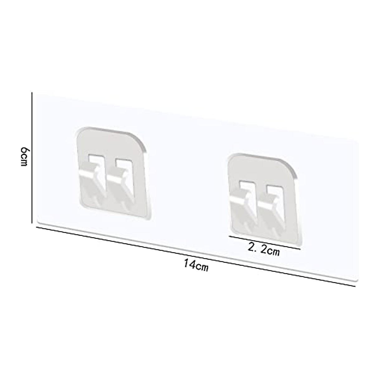 Chris.W 4 Pack Clear Adhesive Suction Sticker for No Drilling Bathroom Shower Shelf Accessories, Super Strong Adhesive Wall Sticker for Shower Caddy and More