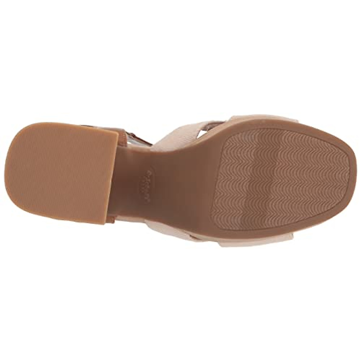 Dr. Scholl's Shoes Women's Mariah Block Heel Sandal Heeled, Light Brown Smooth/Fabric, 6