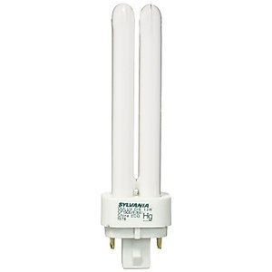 Sylvania (10 Pack) 20667 CF13DD/E/841/ECO 13-Watt 4100K 4-Pin Double Tube Compact Fluorescent Lamp, 10 Count (Pack of 1)