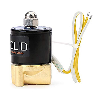 U.S. Solid 1/4inches Brass Electric Solenoid Valve 110VAC Normally Closed VITON