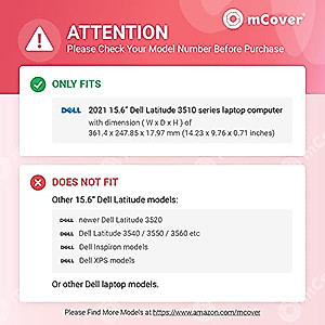 mCover Case Compatible for 2021-2022 15.6" Dell Latitude 15 3510 Series Laptop Computer ONLY (NOT Fitting Other Dell Models) - Purple
