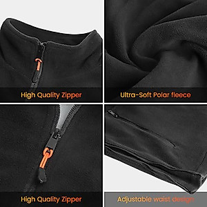 ISOPHO Heated Vest for Men and Women – Lightweight Fleece Electric Heated Jacket with USB Charging for 8 Hours Heating for Outdoor Work & Fishing (No Battery Included)