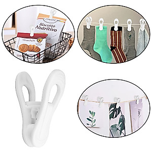 Corodo Plastic Clips, 30 Pack White Multi-Purpose Hanger Clips for Hangers, Finger Clips for Baby Hangers, Pants Hangers