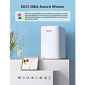 AstroAI Mini Fridge 2.0, 6 Liter/8 Cans Skincare Fridge 110V AC/ 12V DC Portable Thermoelectric Cooler and Warmer Refrigerators for Bedroom, Beverage, Cosmetics (Pearl)