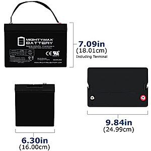 Mighty Max Battery 12V 60AH Group 34 Replacement Battery for Traffic Lights