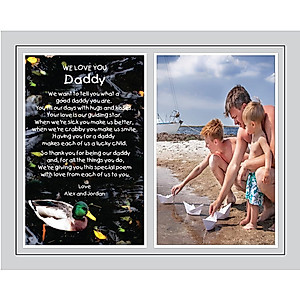 Daddy Poem from Daughters and Sons for His Birthday or Valentine's Day, 8x10 Inch Print Personalized with Names and Photo