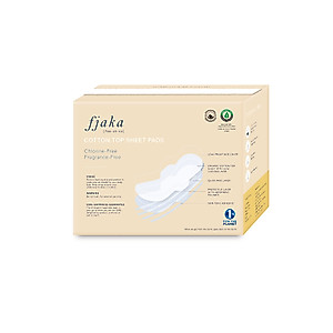 FJAKA USA [fee-ah-ka] Feminine Care Organic Cotton Cover Pads - Ultra Thin Sanitary Napkin Pads Heavy Absorbency, Unscented with Pad Wings for Women
