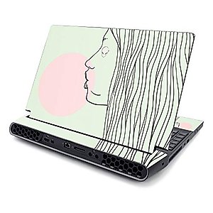 MightySkins Skin Compatible with Alienware Area-51M 17" (2019) - Pink Bubble Gum | Protective, Durable, and Unique Vinyl Decal wrap Cover | Easy to Apply, Remove, and Change Styles | Made in The USA