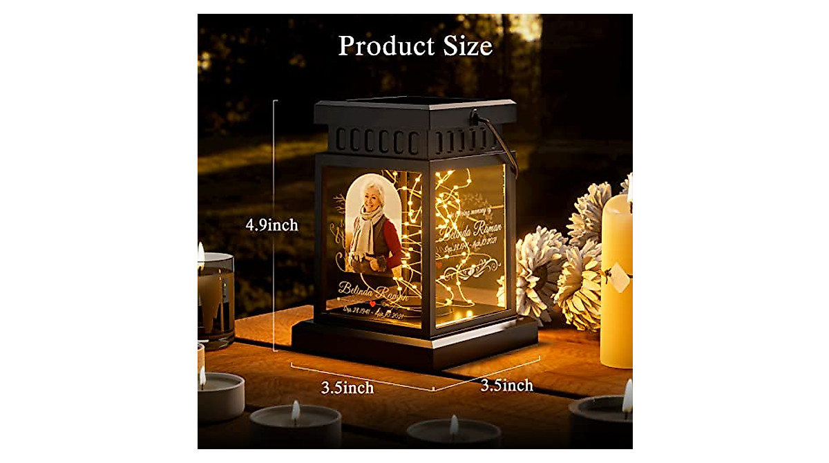 Personalized Memorial Lantern - Heartfelt Solar Tribute Gift