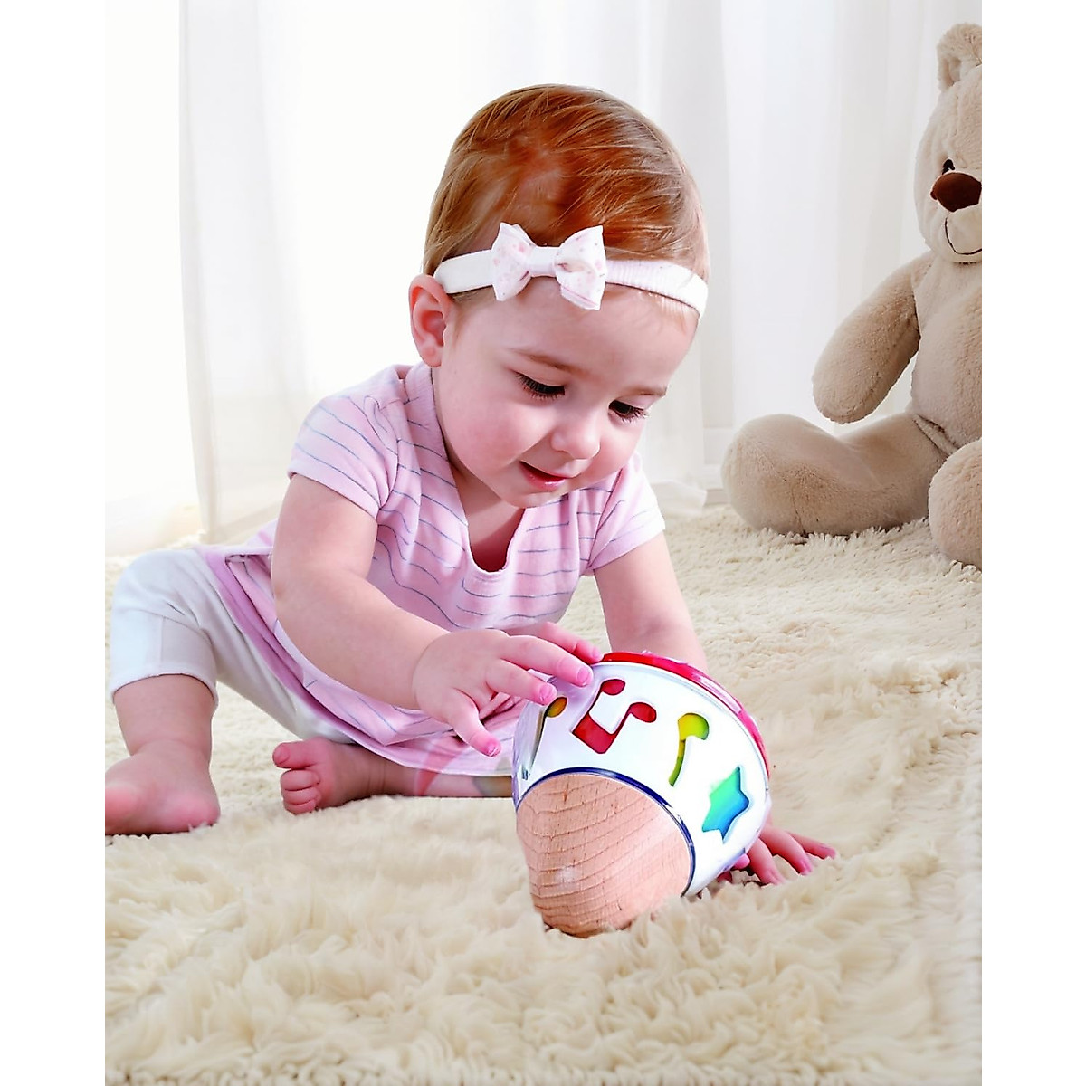 Hape E0332 Rotating Baby Music Box, Spin & Play The Music, Battery Not Needed, 40 x 40 Cm, Multicolor