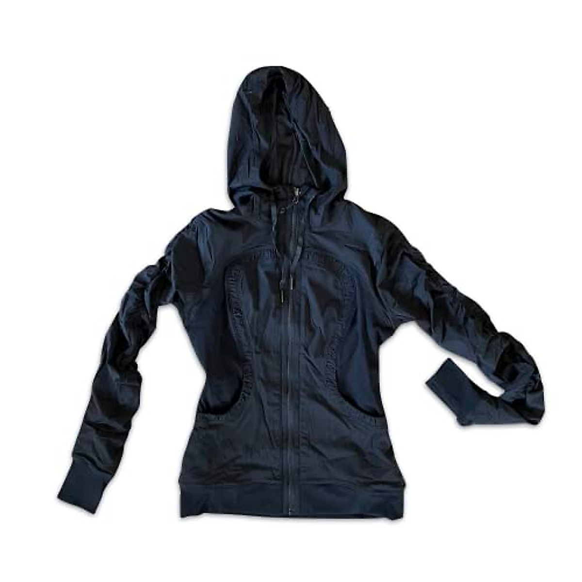 Lululemon Athletica Women's Hoodie Reversible Dance Studio Jacket Full Zip Size 8 Slim Fit Hoody (Black - BLK)