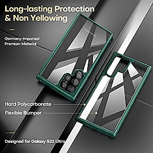 TAURI Shockproof Samsung Galaxy S22 Ultra Case, [Military Grade Protection] S22 Ultra Case, Crystal Clear Soft Slim Protective Silicone Cover Designed for Galaxy S22 Ultra 5G Case 6.8"