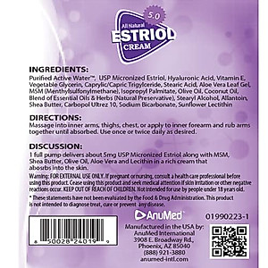 AnuMed - Natural Bioidentical Estriol 5.0 Beauty Cream for Women (3oz)