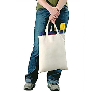 Set of 24 Blank Cotton Tote Bags Reusable 100% Cotton Reusable Tote Bags (2 dozen)