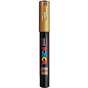 Posca Marker 1M in Gold, Posca Pens for Art Supplies, School Supplies, Rock Art, Fabric Paint, Fabric Markers, Paint Pen, Art Markers, Posca Paint Markers