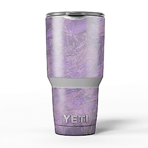 Design Skinz Purple Slate Marble Surface V30 - Skin Decal Vinyl Wrap Kit Compatible with The Yeti Rambler Cooler Tumbler Cups