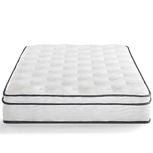 Allora 8" Narrow Twin Memory Foam Narrow Twin Mattress with Individually Encased Coils in White