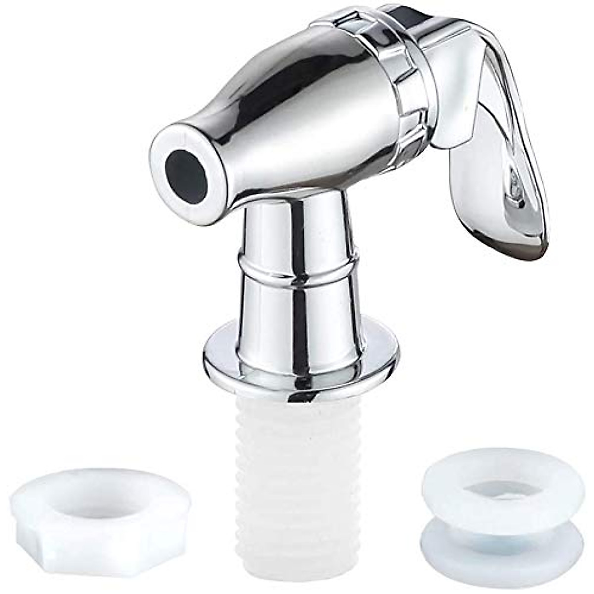 Silver Beverage Dispenser Replacement Spigot, Push Style Spigot for Beverage Dispenser Carafe, Water Dispenser Replacement Faucet (2 PACK)