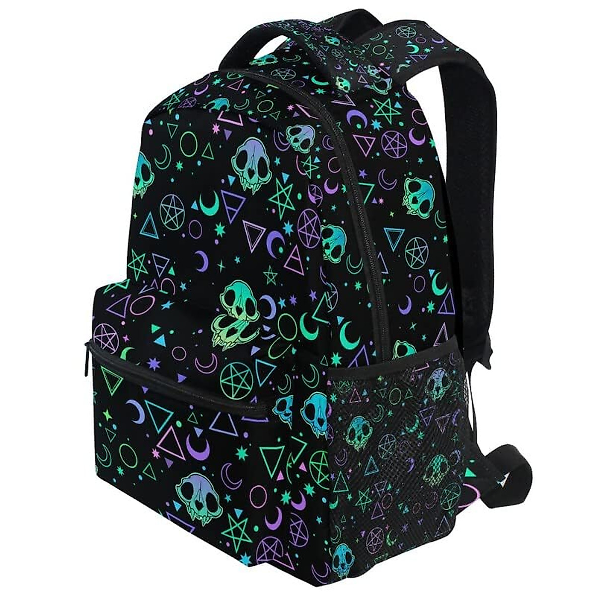 MNSRUU School Backpack Magic Skulls College Knapsack Laptop Rucksack Business Travel Computer Bookbags for Adult Teen One Size