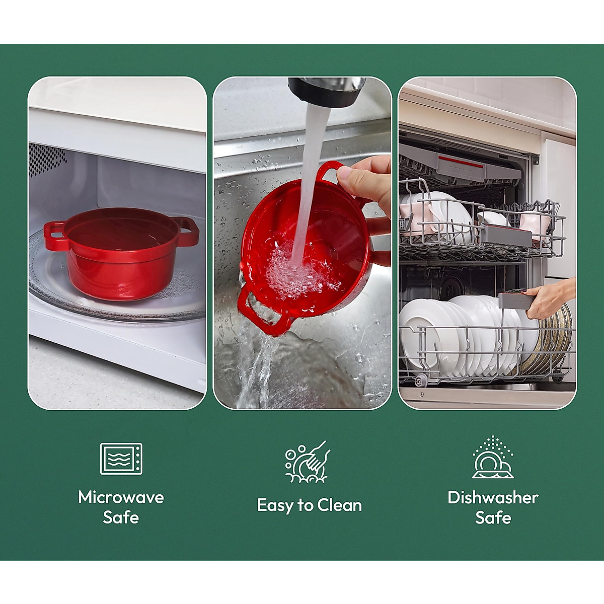 carrotez Snack Containers with lids Condiment Containers Easy to Clean Leak Proof BPA Free 2 Pack - Red