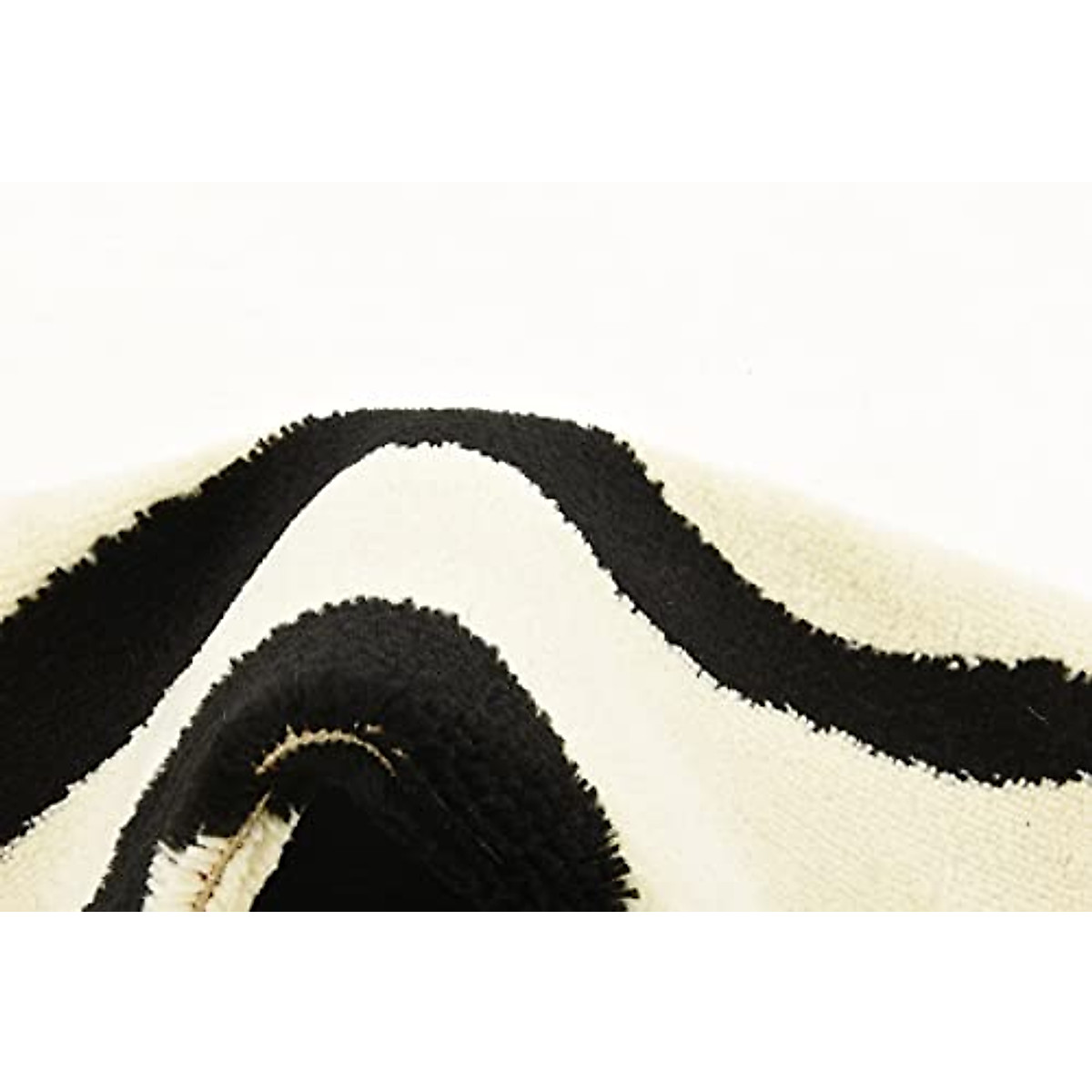 Unique Loom Wildlife Collection Animal Inspired with Zebra Design Area Rug, 4 ft x 4 ft, Ivory/Black