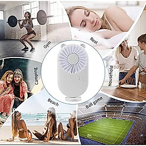 Alloyed's Handheld Small Fan Mini Powerful Personal Portable Fan Speed Adjustable Cooling for Kids, Makeup, Home Office Desk, Travel (WHITE) (AlloyedFANWHT)