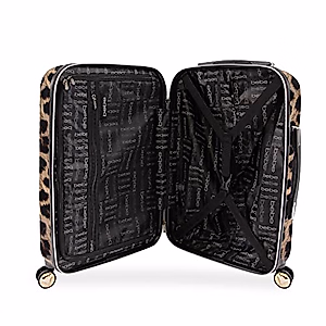 BEBE Women's Adriana Spinner Luggage, Leopard, 3pc Set (21" 25" 29")